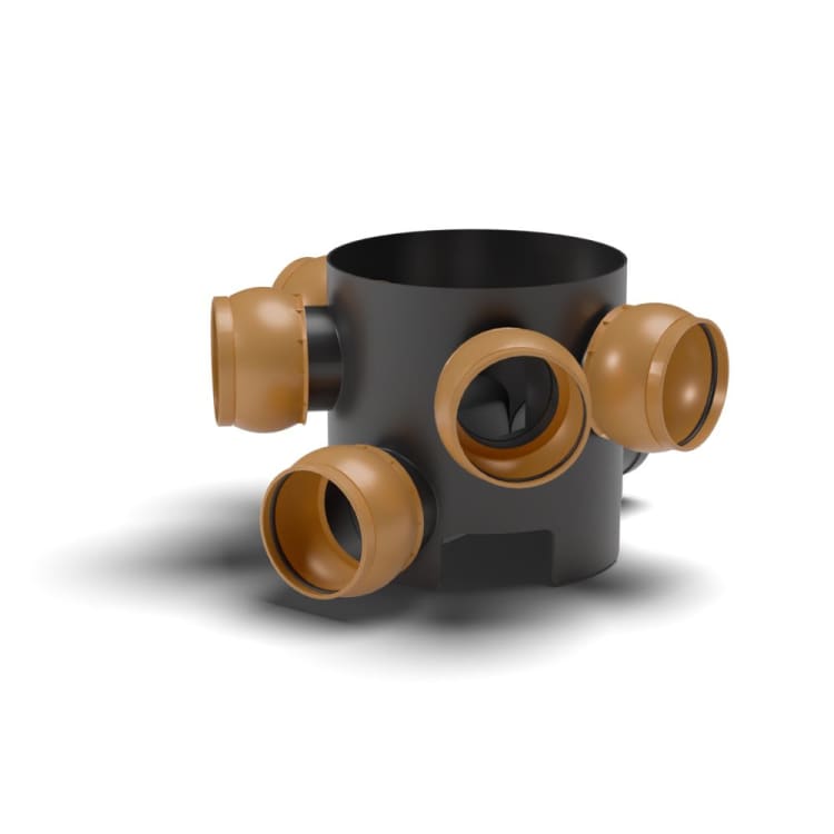 300mm Inspection Chamber Base with 5 Adjustable Inlets | PVC Drainage ...
