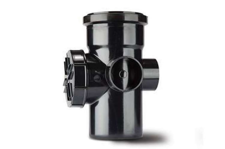 110mm Soil Access Pipe Single Socket Black | PVC Pipe Fitting – New ...