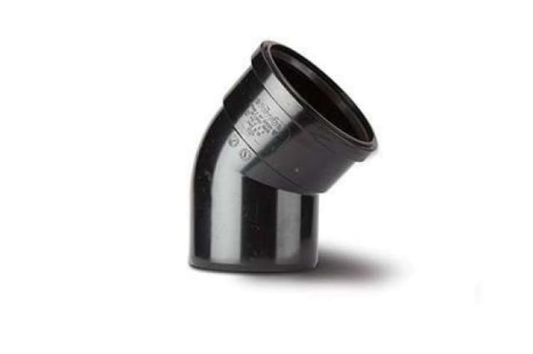 110mm Soil Bend Single Socket 135° Black | PVC Pipe Fitting – New ...