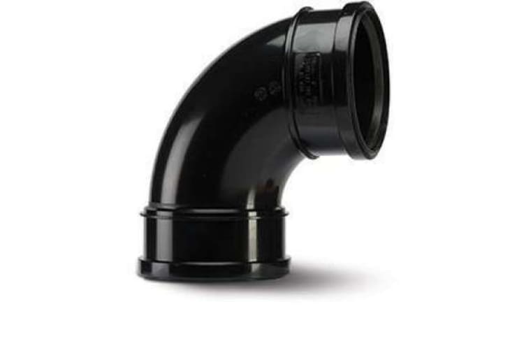 110mm Soil Bend Double Socket 92.5° Black | PVC Pipe Fitting – New ...